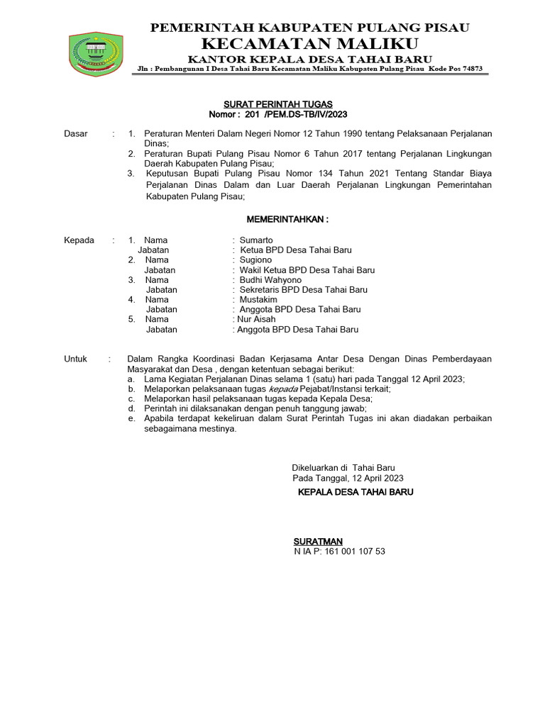 Hal Depan SPPD | PDF