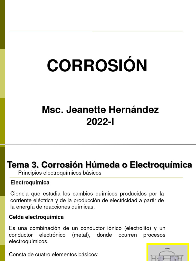 Clase 3 | PDF | Corrosión | Electroquímica