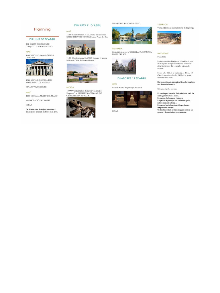 Triptic Madrid | PDF