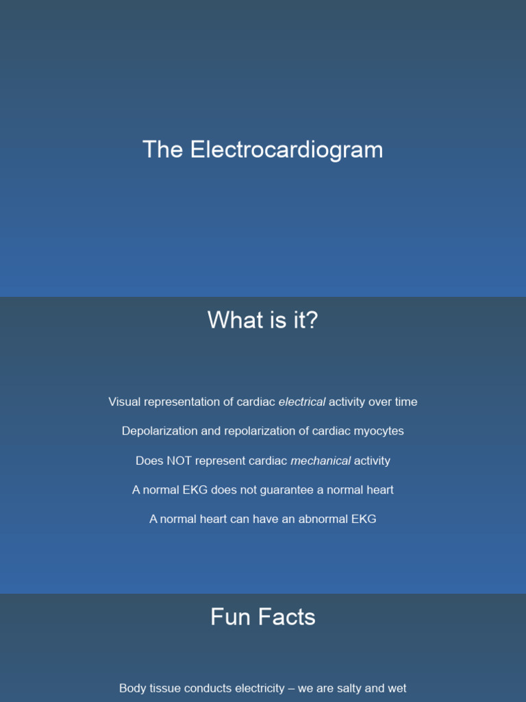Intro to EKGs First Years | PDF | Electrocardiography | Myocardial ...