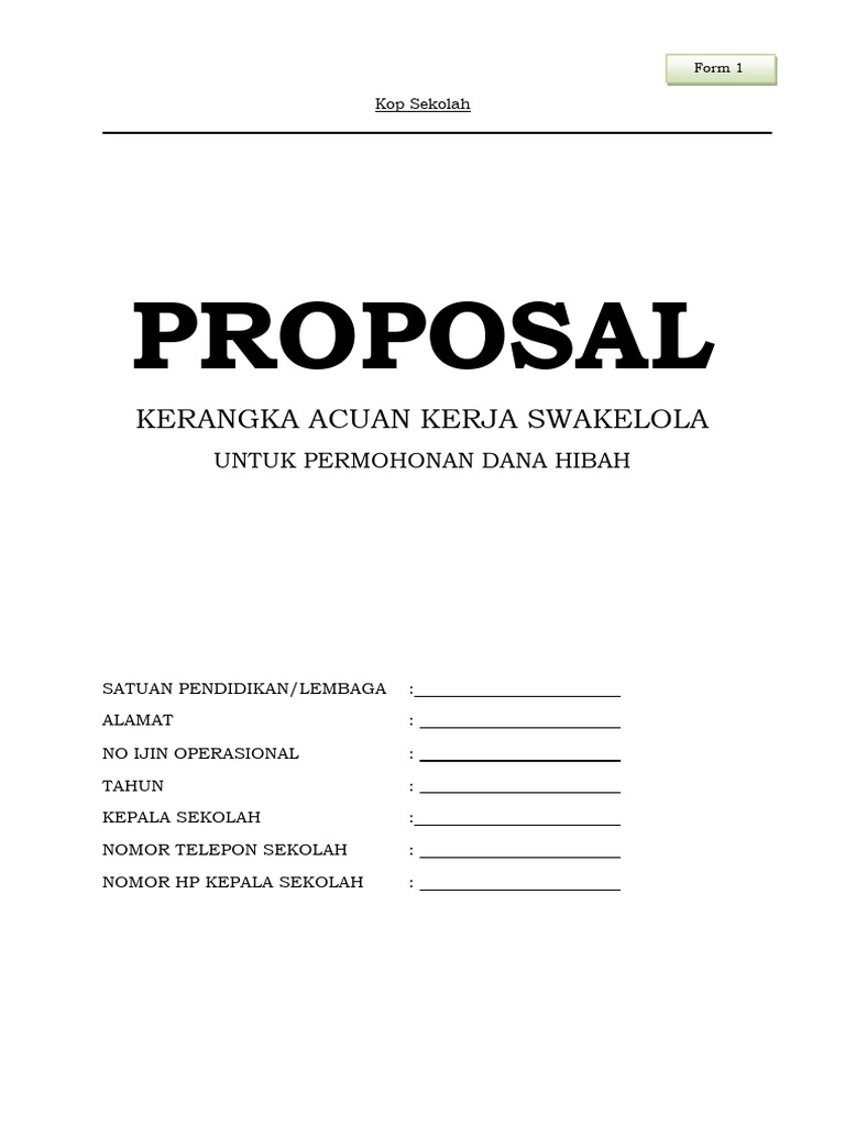 Contoh Profil Dana Hibah Sekolah | PDF | Pengelolaan Keuangan & Uang ...