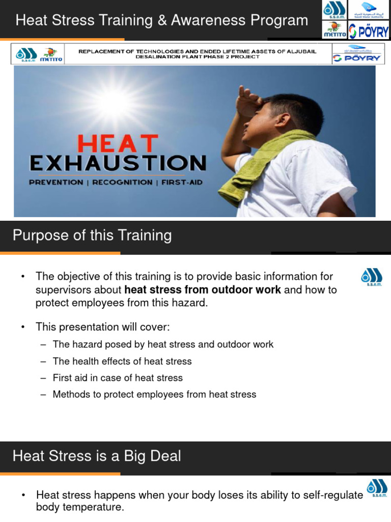 Training and Awareness Program For Heat Stress | PDF | Hyperthermia ...