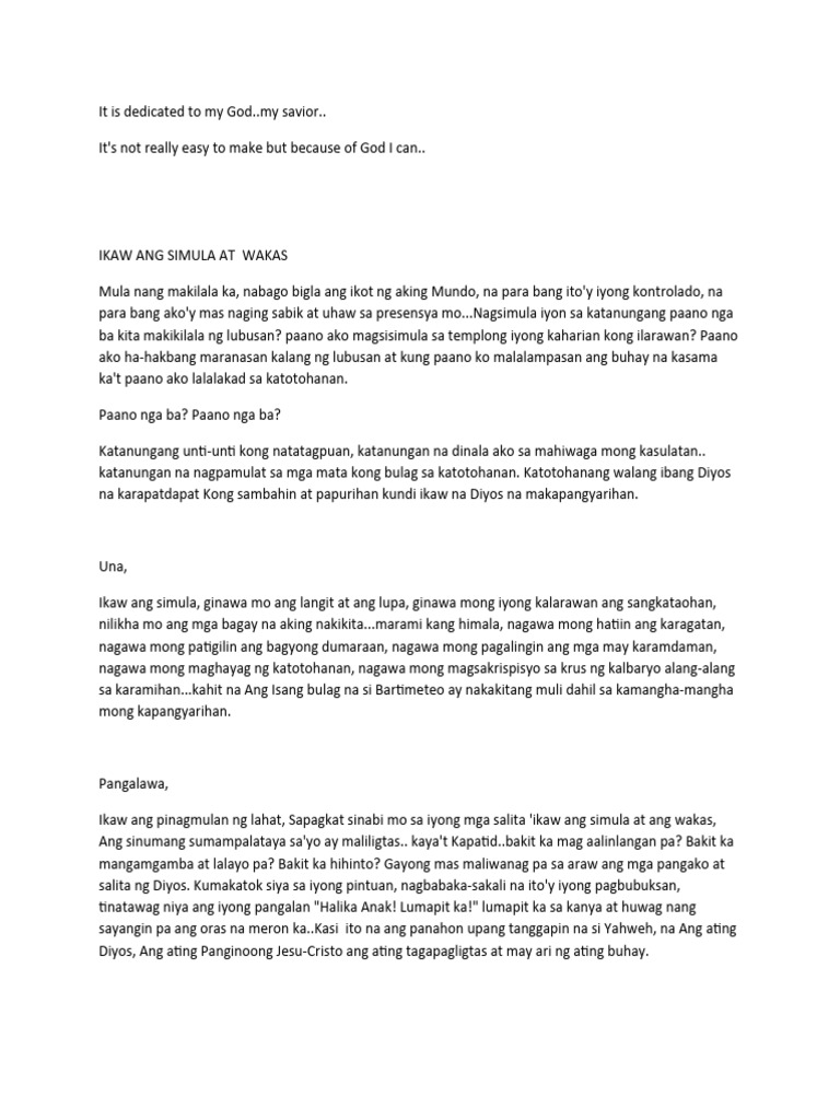 IKAW ANG SIMULA-WPS Office | PDF