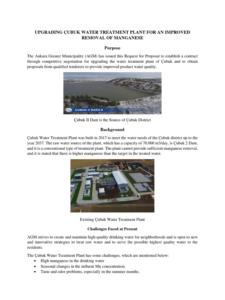 Cubuk WTP Project Description | PDF | Water | Water Treatment