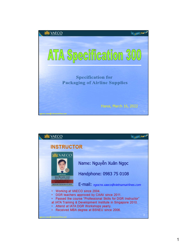 01 - ATA 300 Presentation | PDF | Electrostatic Discharge | Materials
