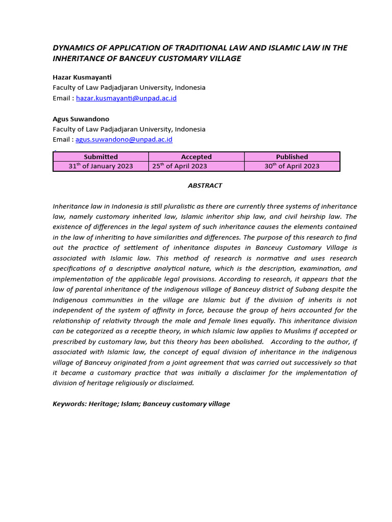 Template New Al Dustur | PDF | Inheritance | Sharia