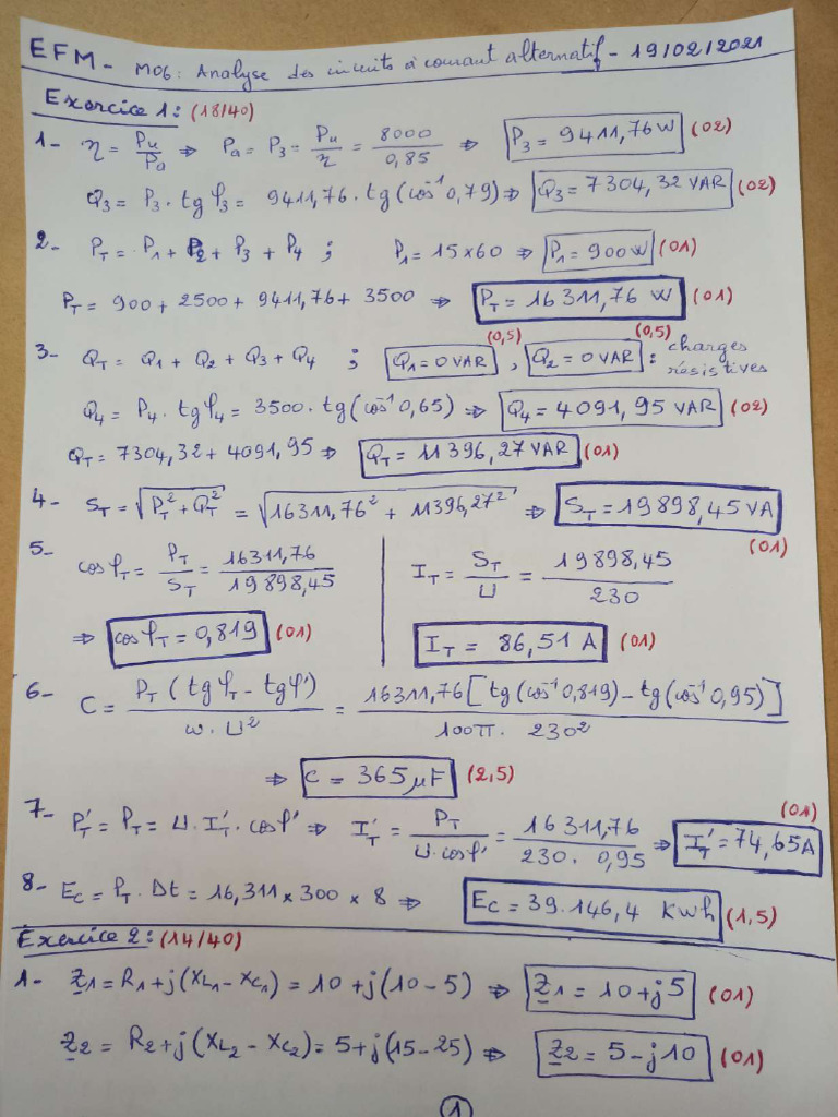 10 - EFM 2021 - Corrigé | PDF