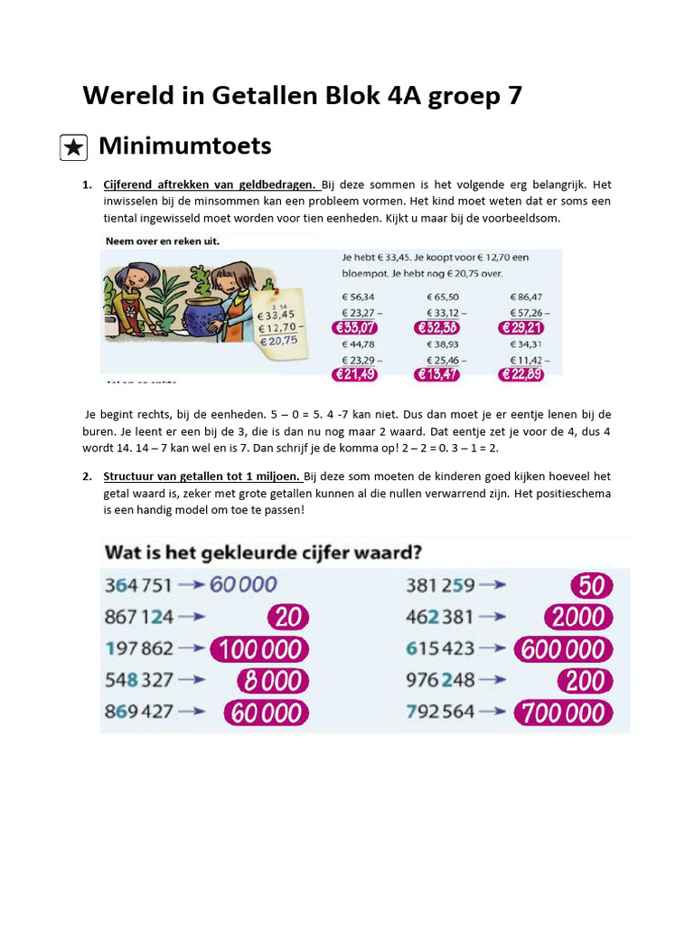 Rekenen Blok 4A Ouders Groep 7 | PDF