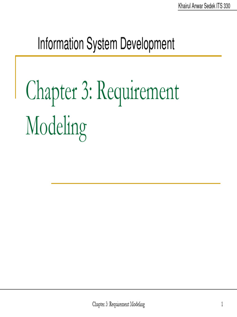 Chapter 3 Requirement Modeling Pdf Sampling Statistics Unified Modeling Language