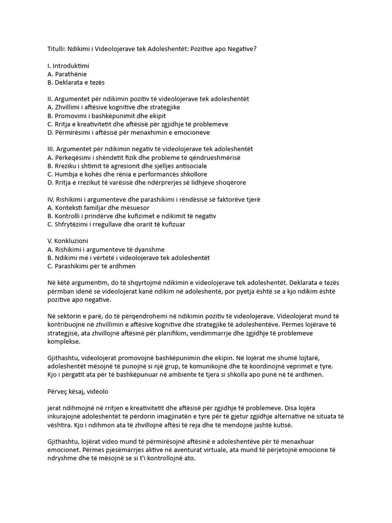 Ese Argumentuese | PDF