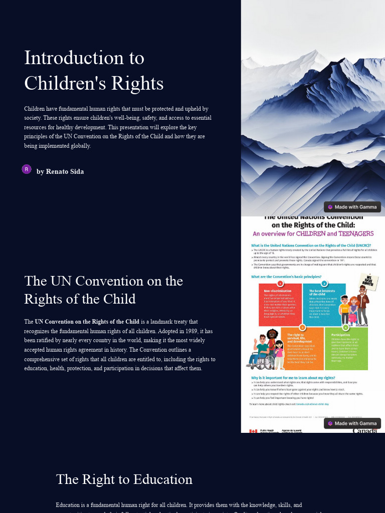 Introduction To Childrens Rights | PDF | Child Abuse | Children's Rights