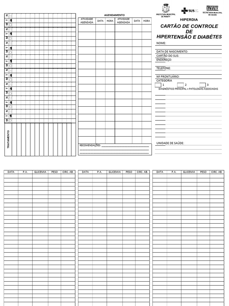 Cartão Hiperdia | PDF | Sistema de saúde | Remédio