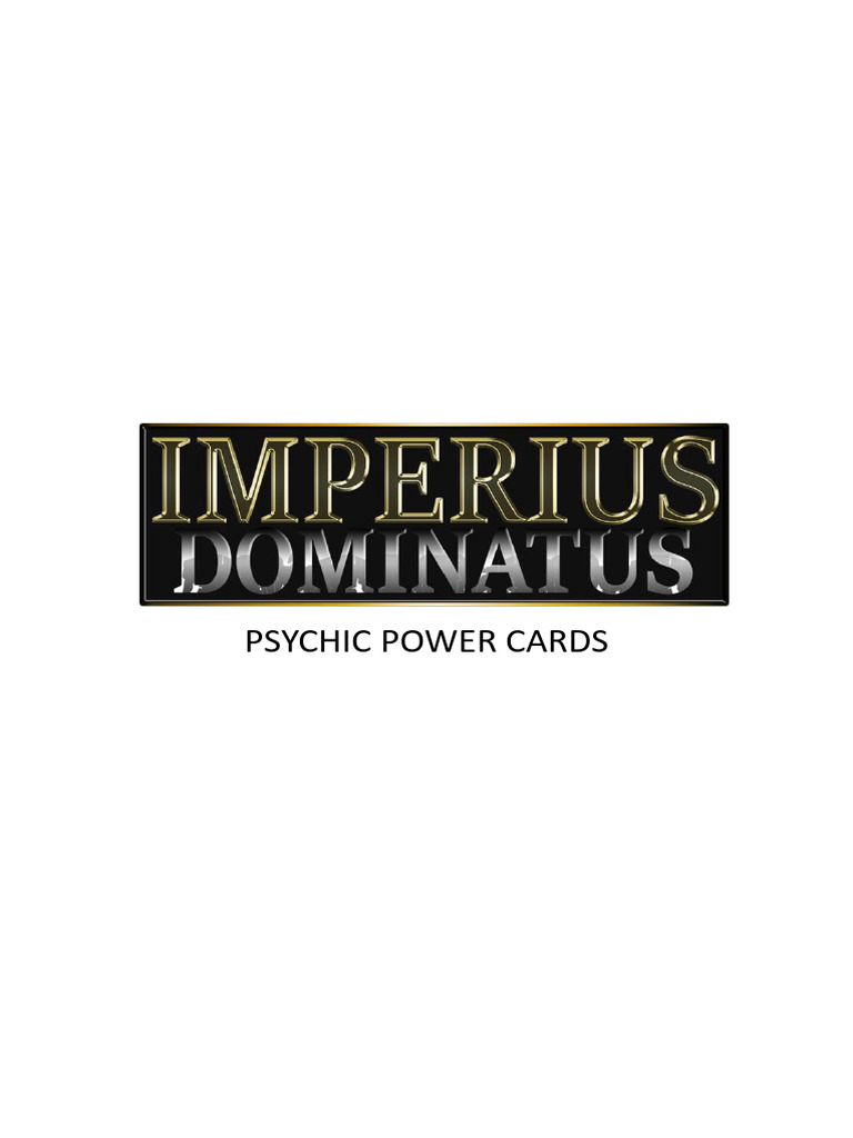 Psychic Power Cards v1.1 | PDF