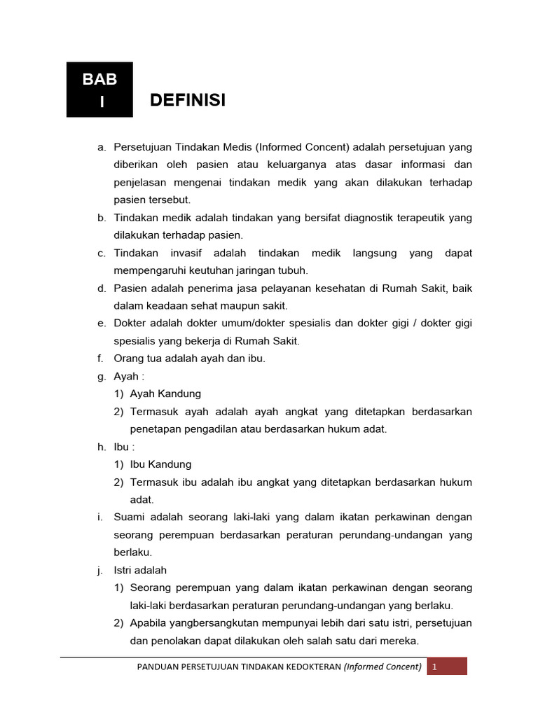 Panduan Informed Concent | PDF