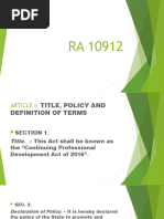 Republic Act No 10912 | PDF | Professional Development | Lifelong Learning