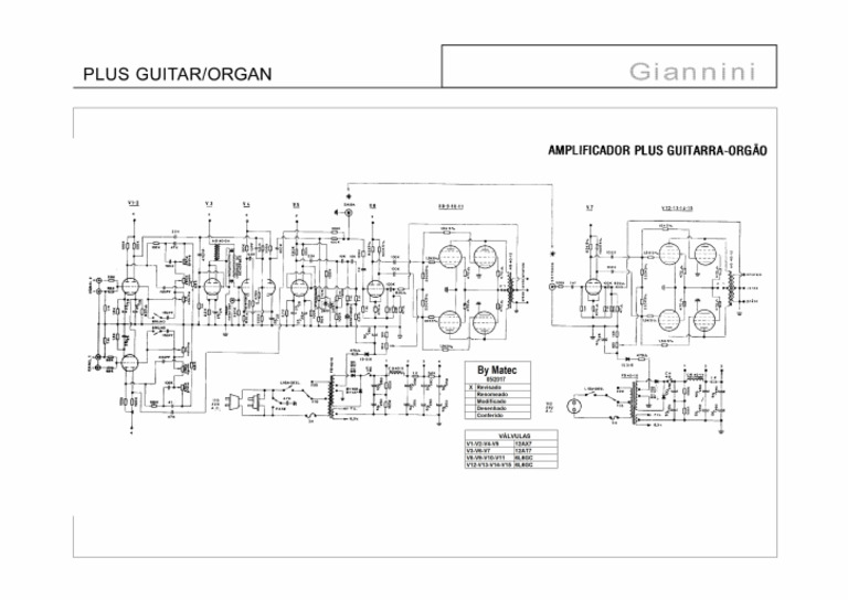 Esquema Giannini Plus Guitar Organ | PDF
