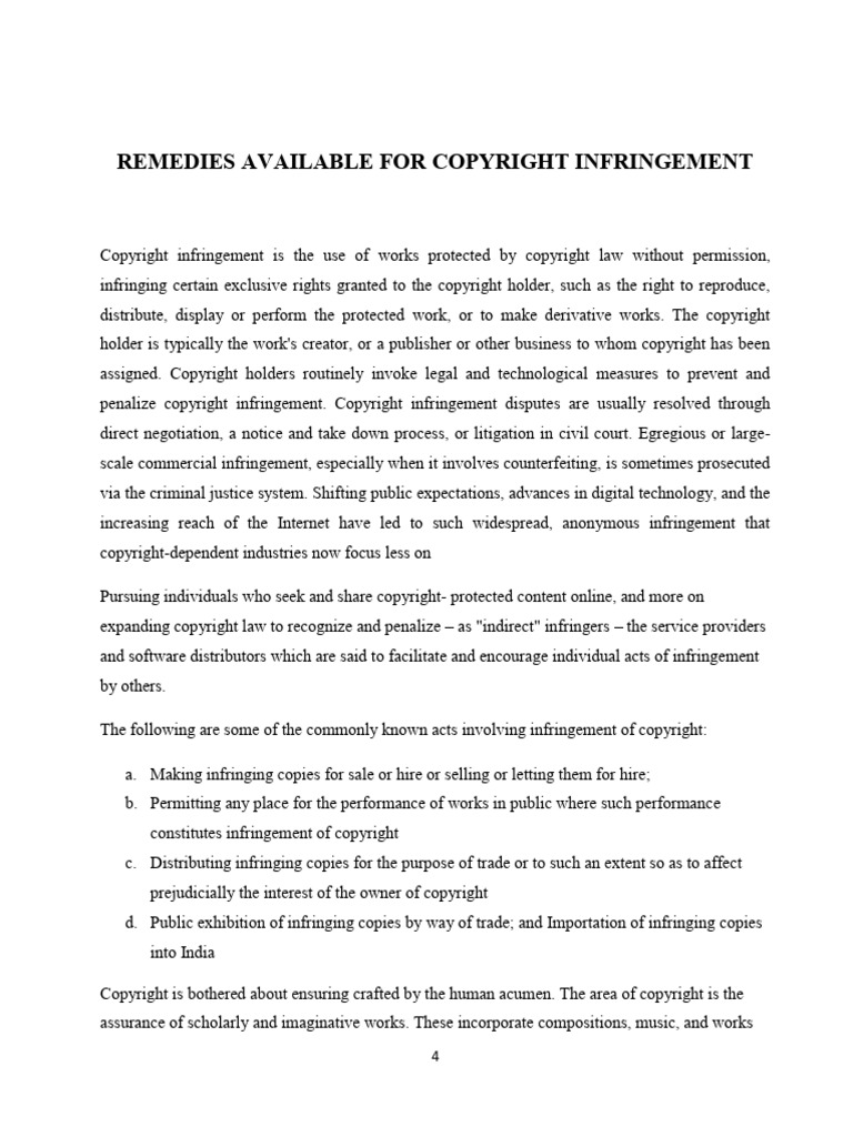 REMEDIES_COPYRIGHT INFRINGEMENT” | PDF | Copyright Infringement | Damages REMEDIES_COPYRIGHT INFRINGEMENT” | PDF | Copyright Infringement | Damages