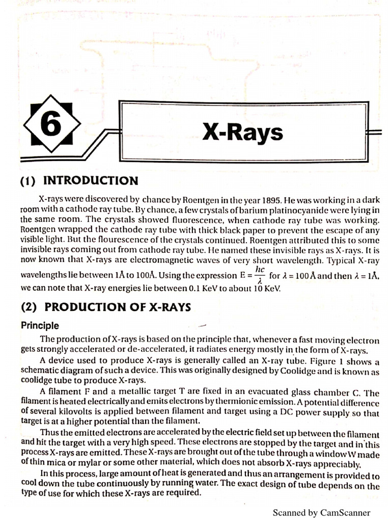 CH 6 - X-Rays | PDF