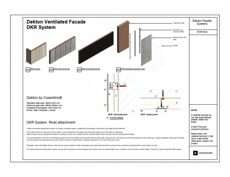 Dekton DKR Facade System | PDF | Rivet | Mechanical Engineering