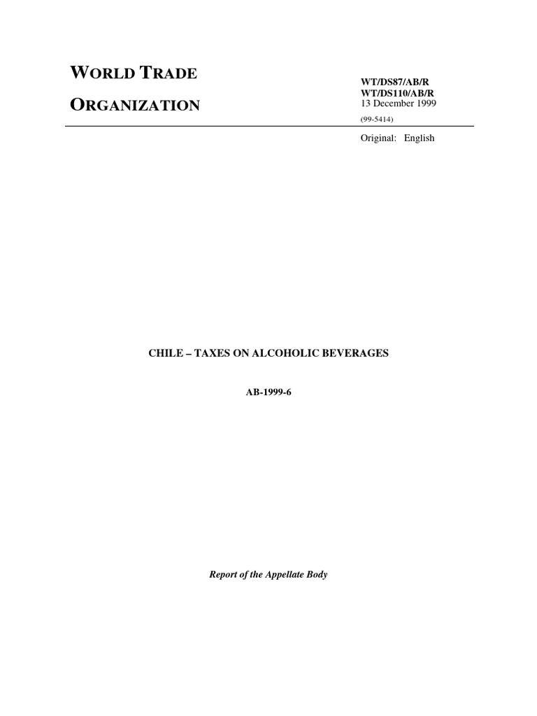 Case 6 - Chile - Value Tax - Good | PDF | Taxes | World Trade Organization