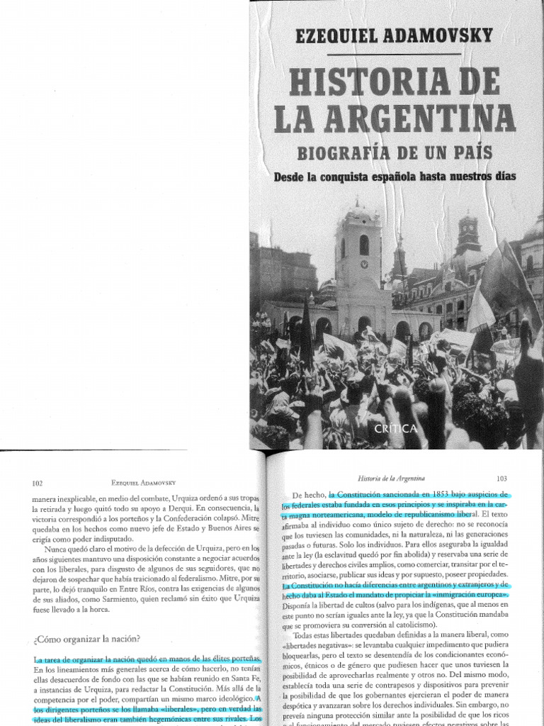 1 Adamovsky. Historia de La Argentina (Selección) | PDF