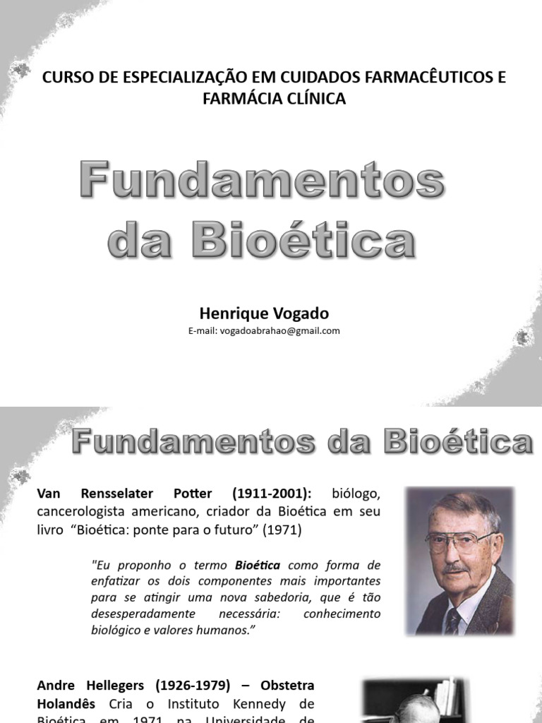 Aula 05 Fundamentos de Bio Tica - 2017 | PDF | Autoajuda