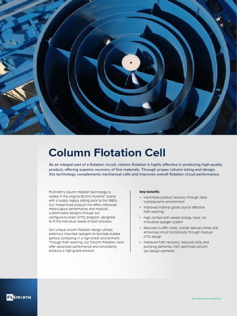 Column Flotation Cell Brochure | PDF | Pump | Chemical Engineering