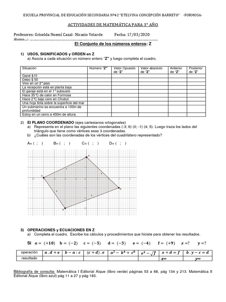 Prof Medina Gustavo - Matemática - TP 1 - Todas Las Divisiones | PDF