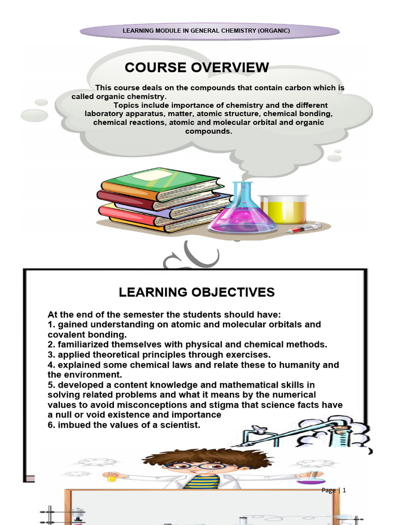 Organic Chemistry Learning Module Overview | PDF | Filtration | Chemistry