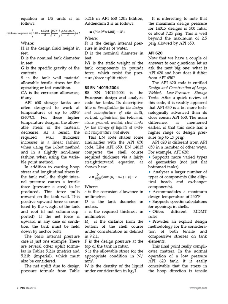 Design Storage Tanks Cal | Download Free PDF | Stress (Mechanics ...