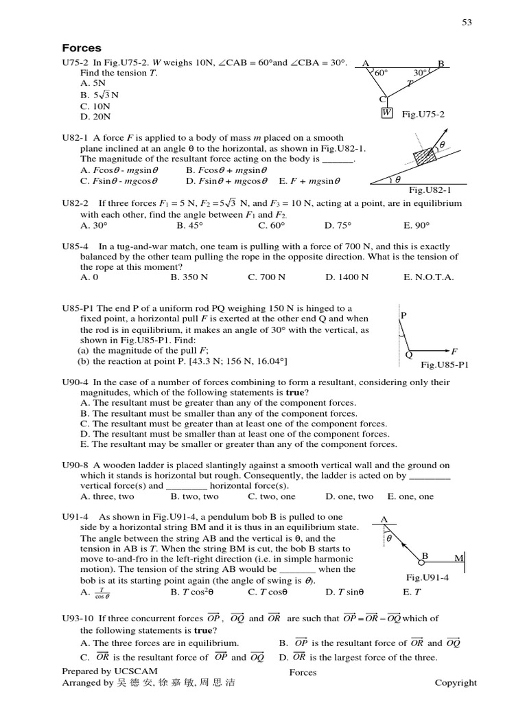 20Forces | PDF | Force | Tension (Physics)
