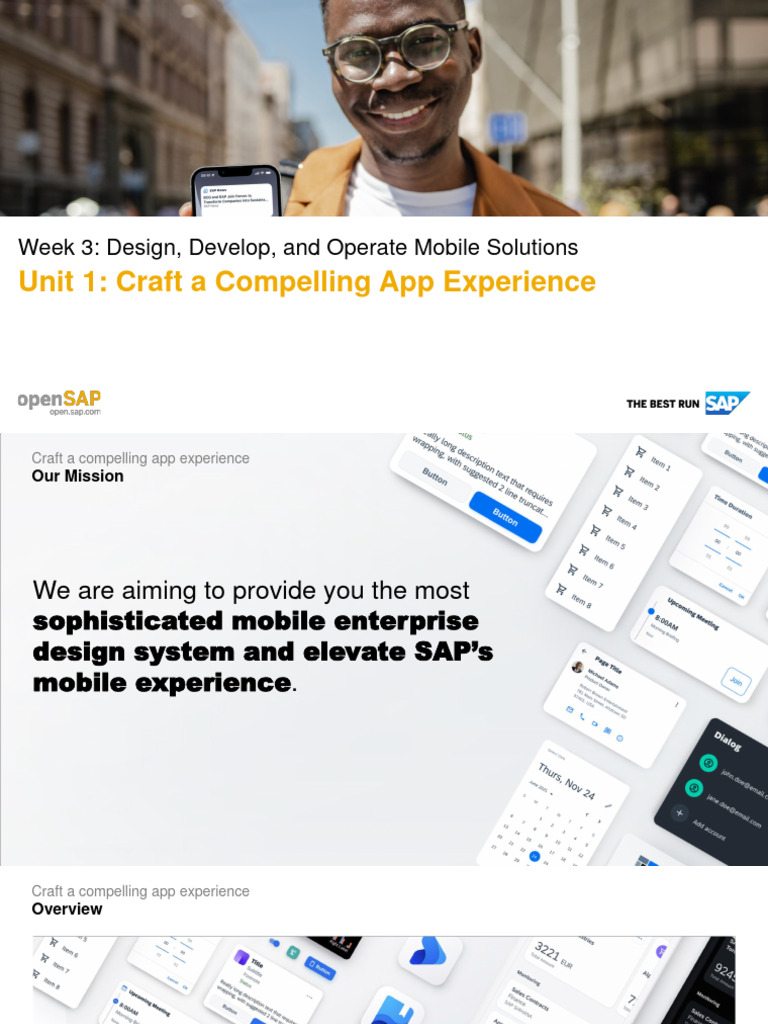 openSAP Mobile4 Week 3 Unit 1 Craft Presentation | PDF | Mobile App | Ios