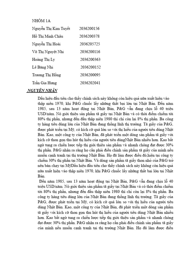 MKTQT (01) - BT2 - Nhóm 1a | PDF