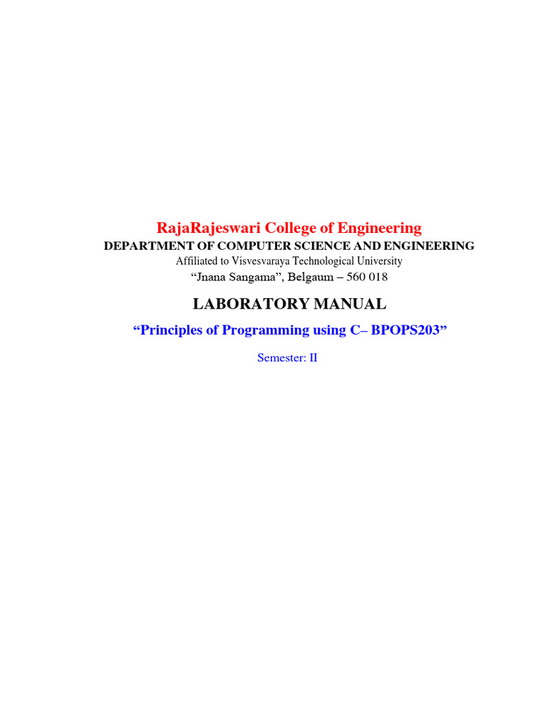 Dee BPOPS203 Lab Manual (Complete) | PDF | Algorithms | Computer Program