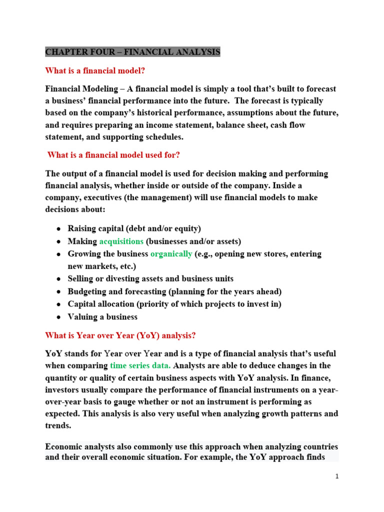 CH 4 - Financial Analysis | PDF | Leverage (Finance) | Working Capital
