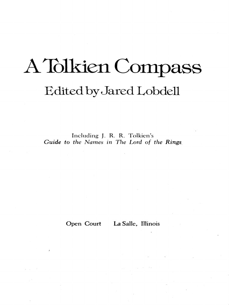 A Tolkien Compass Lobdell, Jared, 1937 | PDF
