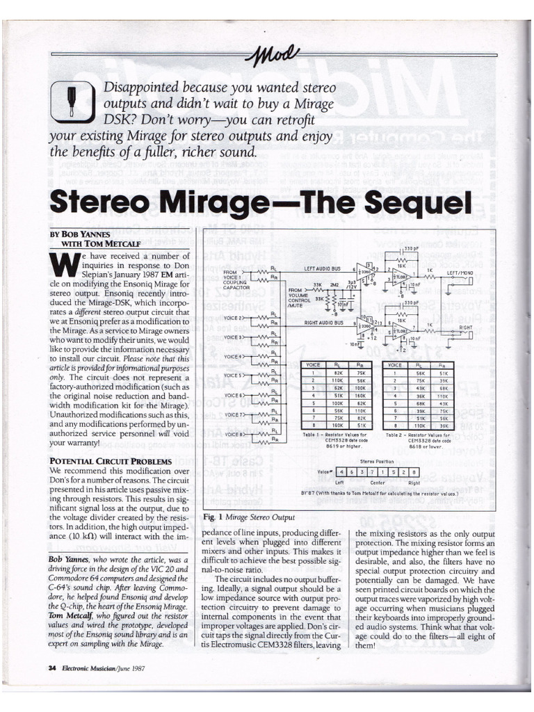 Stereo Mirage - The Sequel | PDF