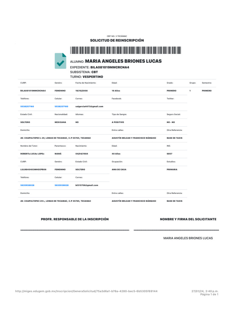 Mige - Sems Edoméx | PDF