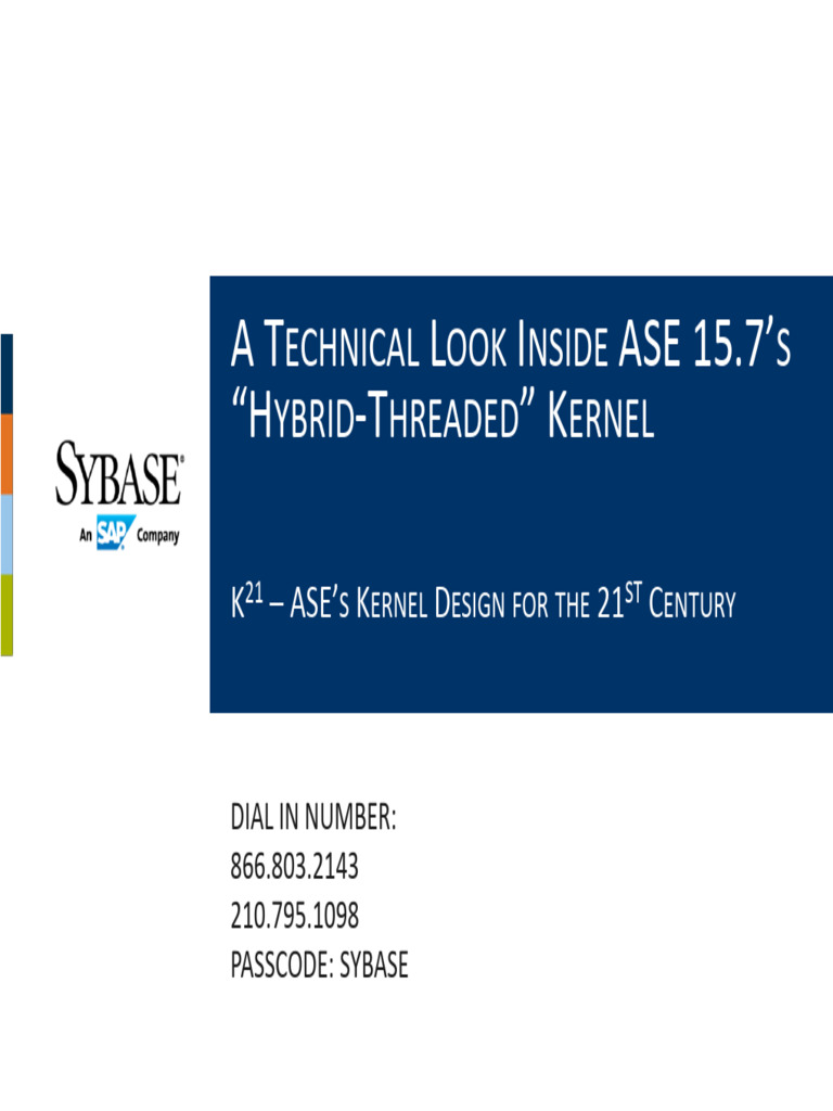 ASE 15.7 New Threaded Kernel | PDF | Thread (Computing) | Process (Computing)