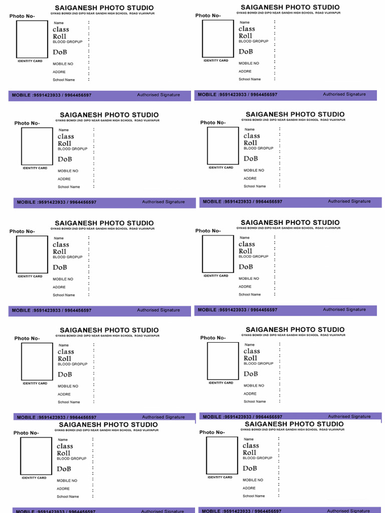 SAIGANESH ID LATTER MODEL SHEET | PDF