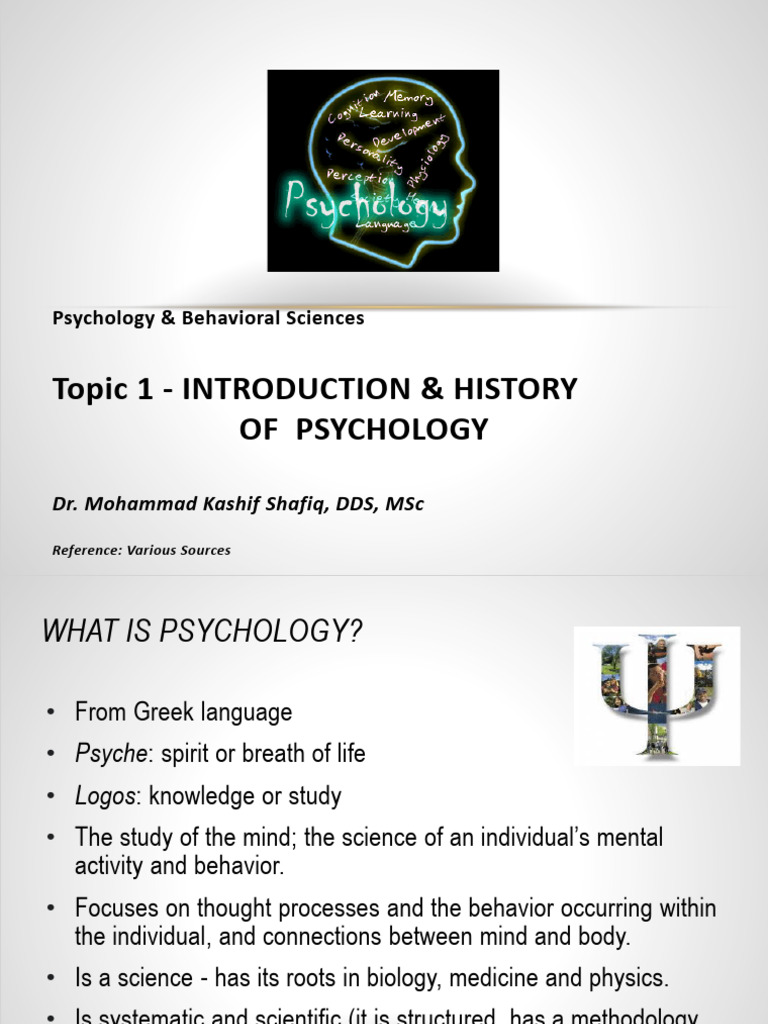 Topic 1-Introduction History of Psychology | PDF | Classical ... Topic 1-Introduction History of Psychology | PDF | Classical ...