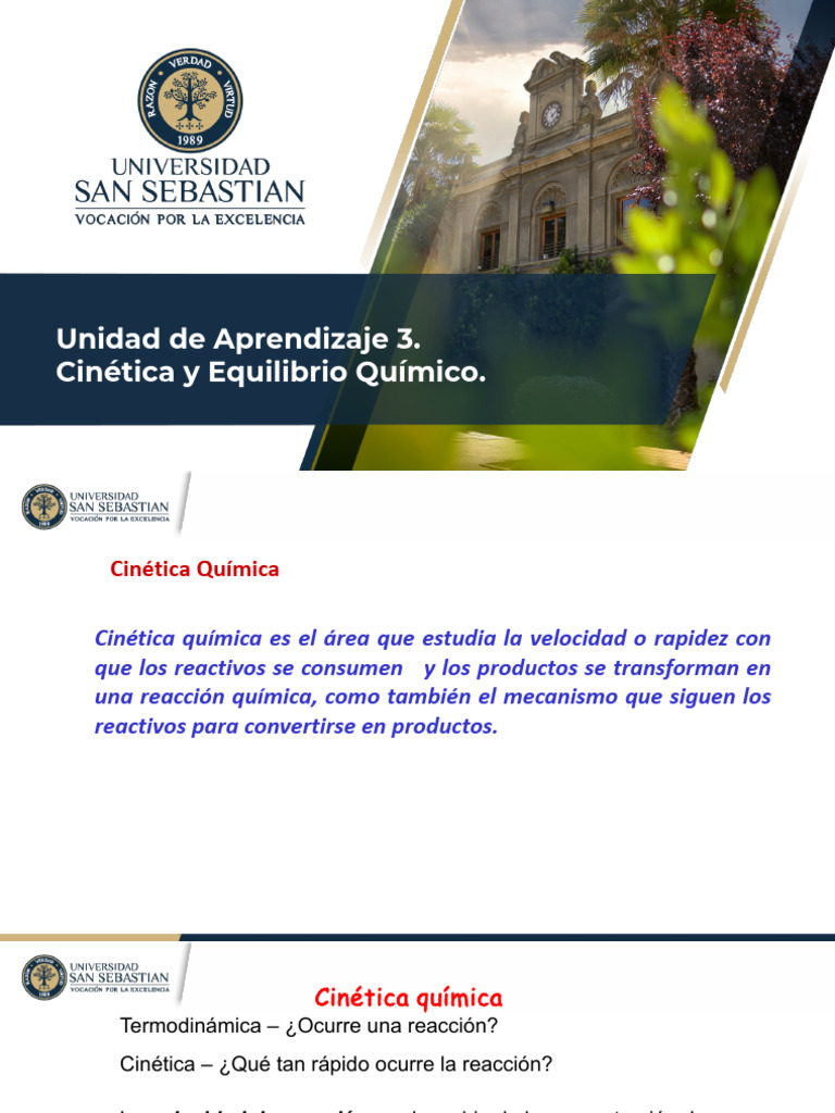 Semana 14 Cinetica y Equilibrio Quimico | PDF | Cinética química | Reacciones químicas