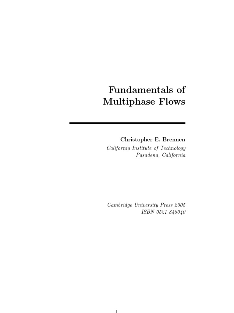 Christopher E. Brennen - Fundamentals of Multiphase Flow (2005, Cambridge University Press ...