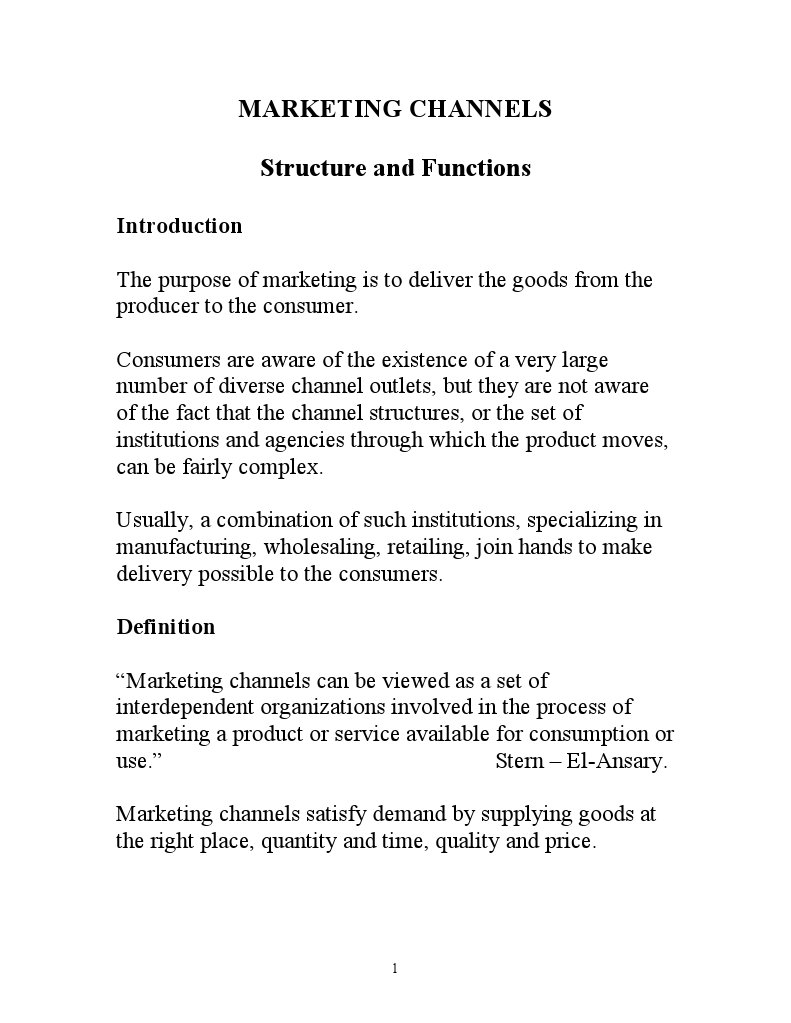 MARKETING CHANNEL FUNCTIONS | PDF | Distribution (Business) | Retail