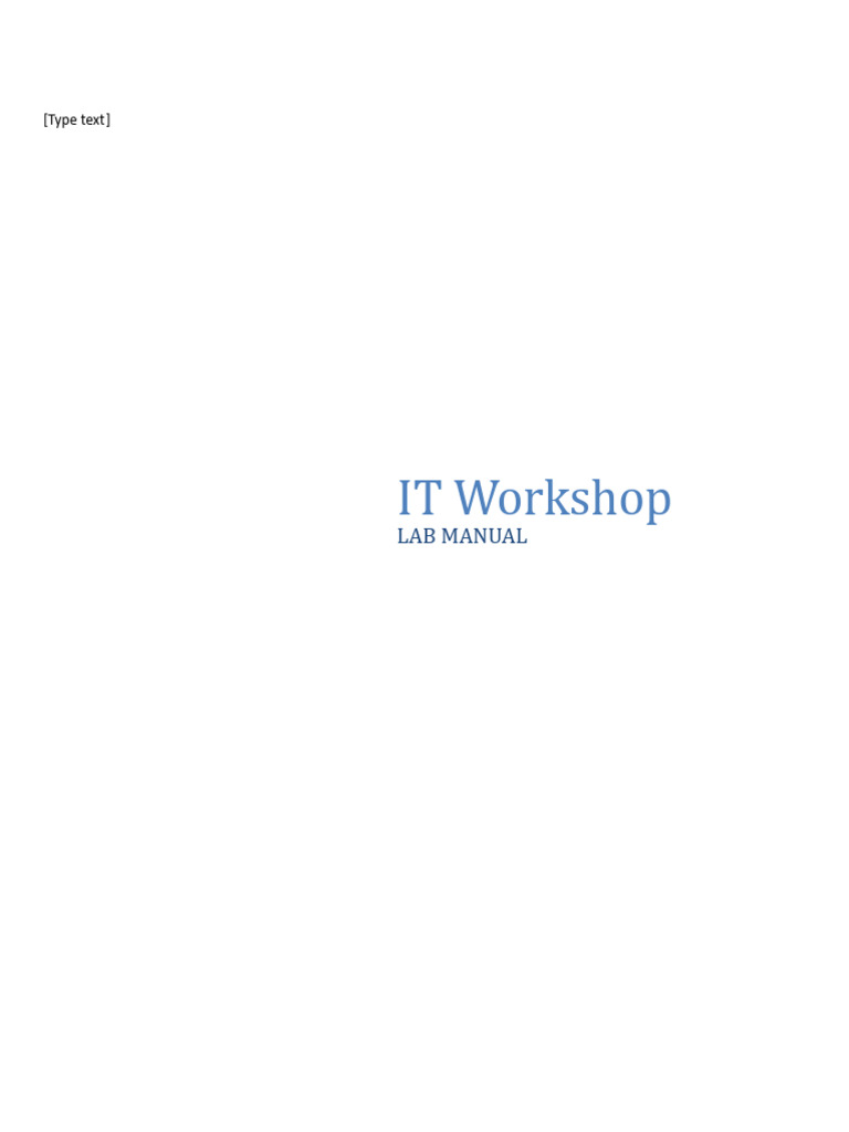 IT Workshop Lab Manual - R22 | PDF | Floppy Disk | Personal Computers