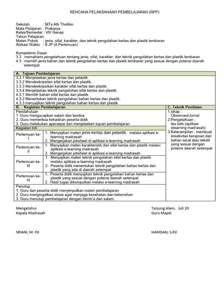 Rppkerajinan7-2, 3.3 Tentang Jenis, Sifat, Karakter, Dan Teknik Pengolahan Kertas Dan Plastik ...