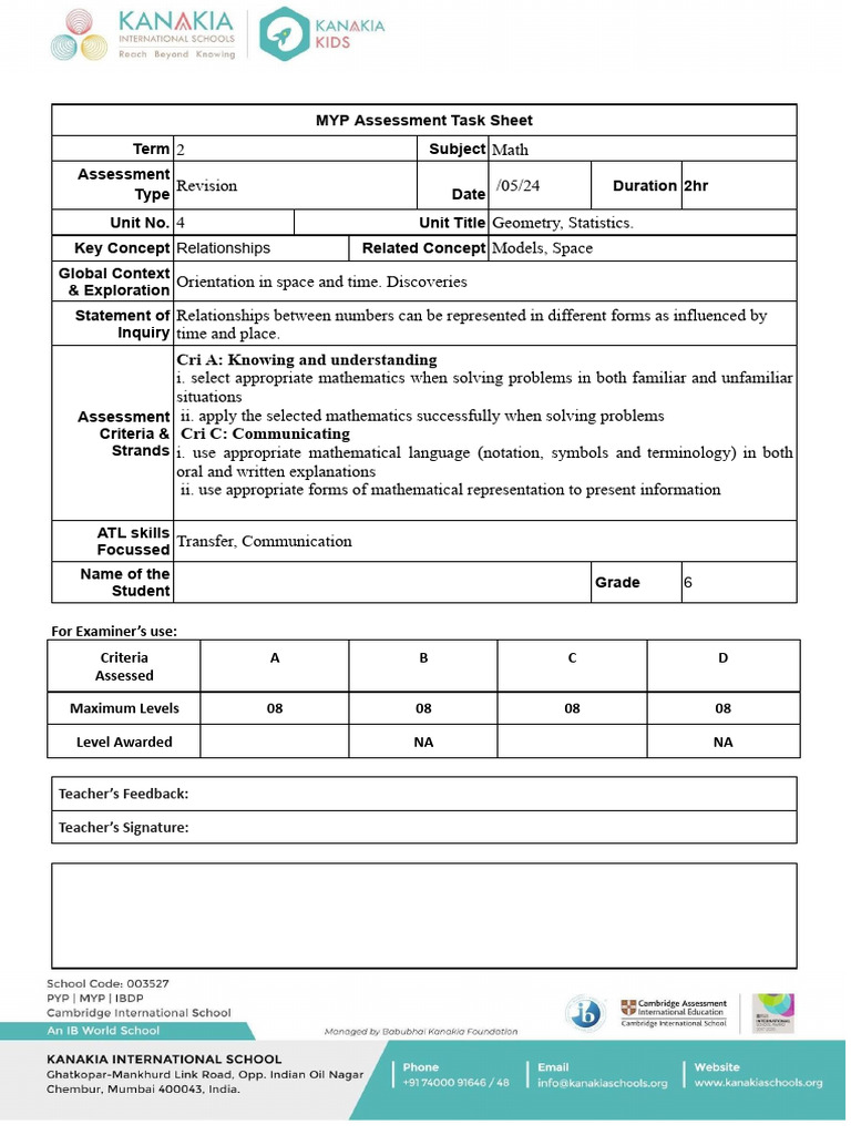6 Revision Grade 6 Math | PDF | Mathematics
