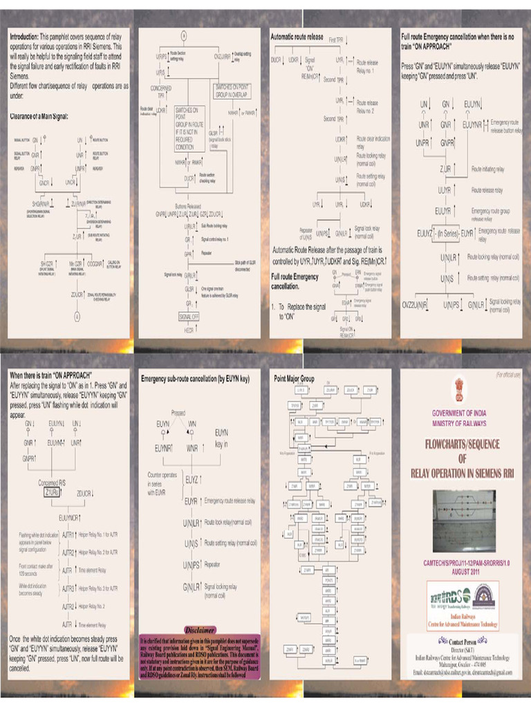Pamphlet On Flowcharts Sequence of Relay Operation in Siemens RRI ...