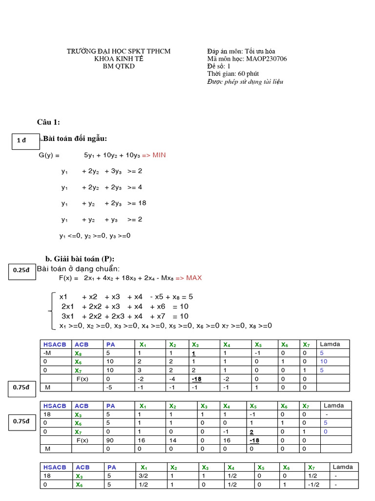đáp án thi cuối kỳ hk1-17-18 | PDF