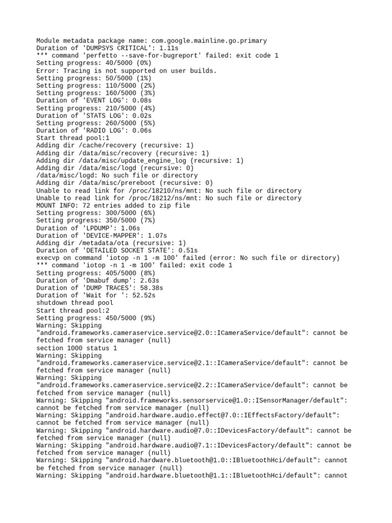 Bugreport A665L OP TP1A.220624.014 2024 03 05 19 09 36 Dumpstate - Log 18141 | PDF | Computer ...